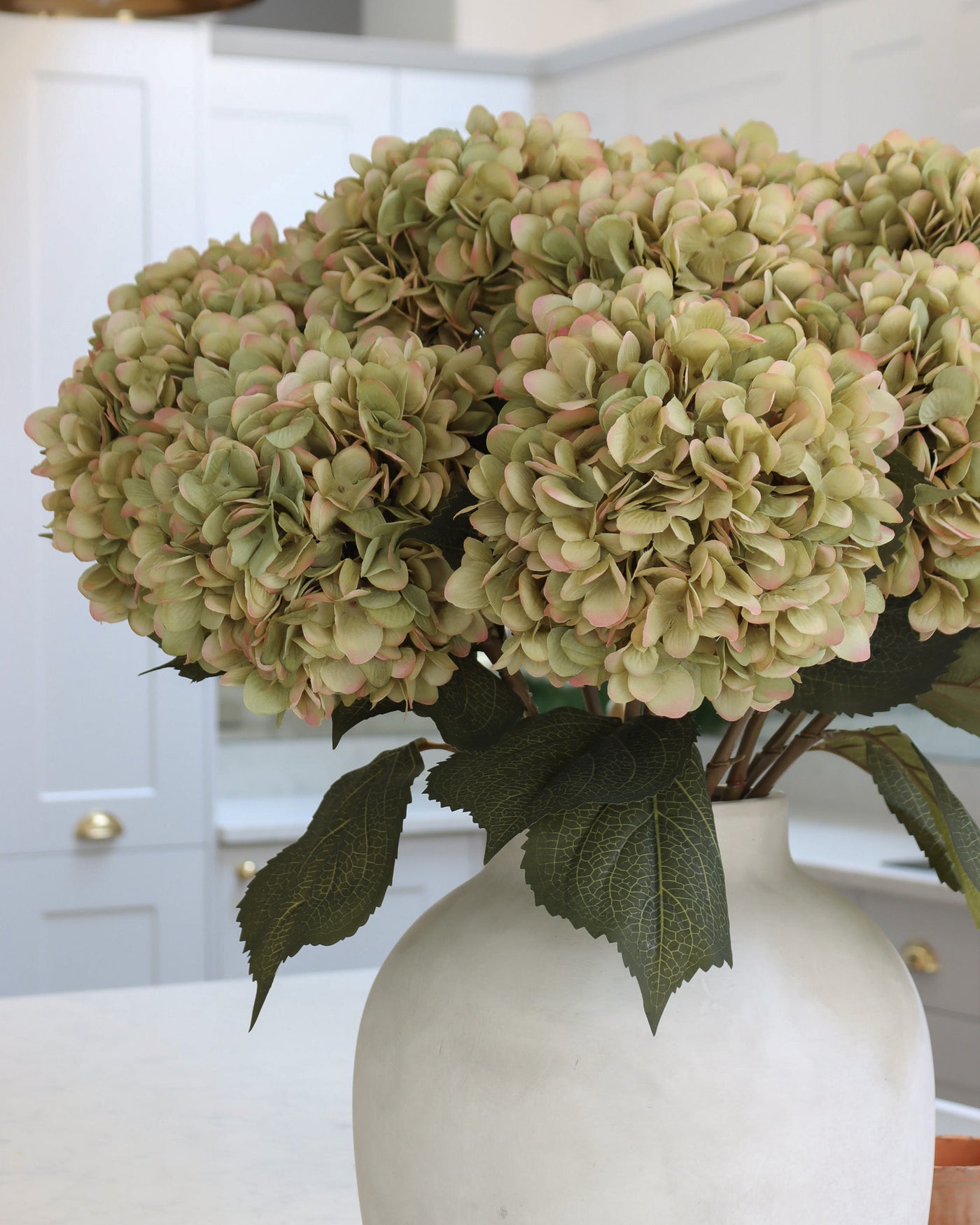 Olive Green Hydrangea - Faux Flowers | Everbloom London