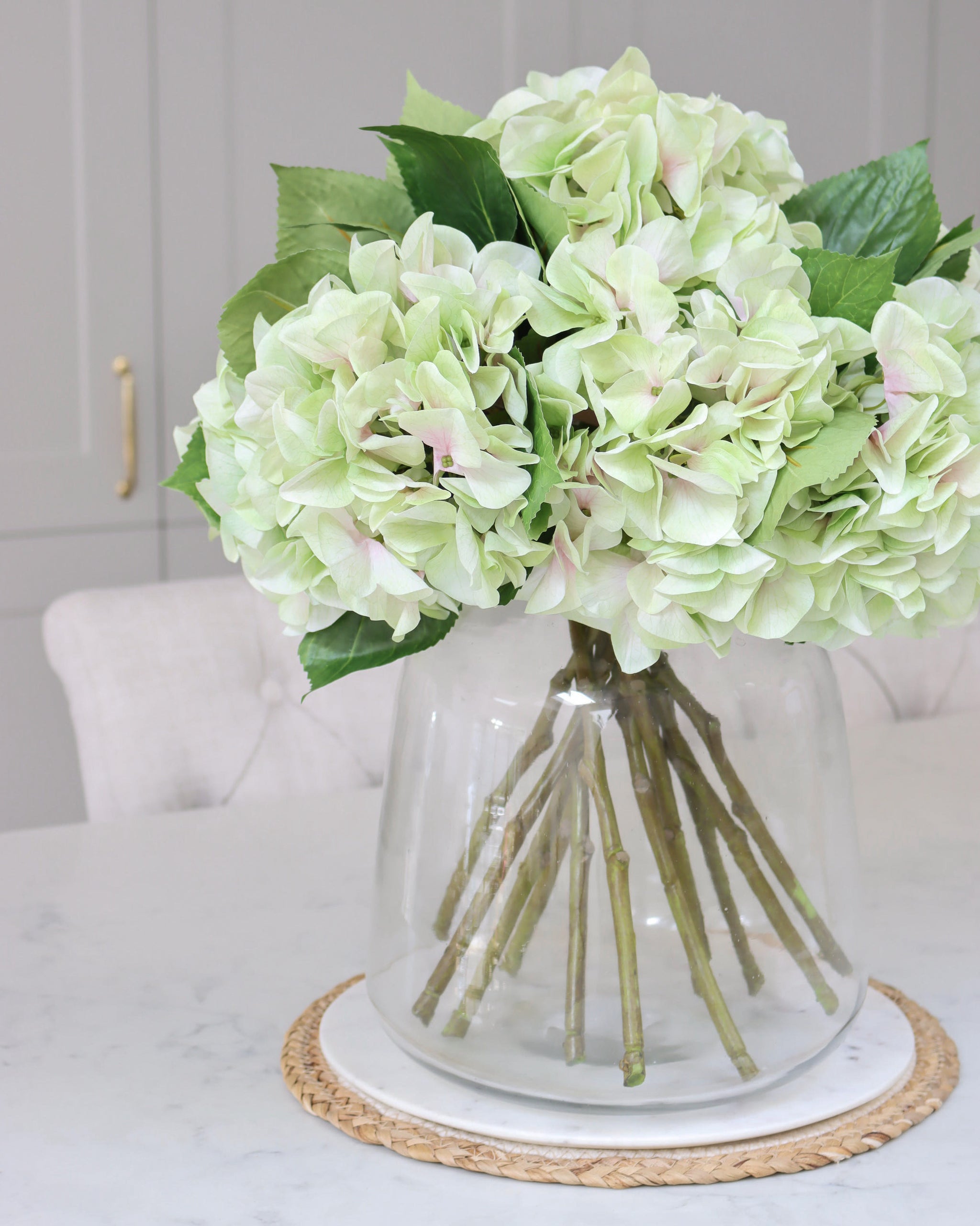 Shabby Green Hydrangea - Faux Flowers | Everbloom London